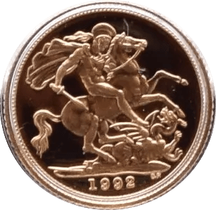 1992 GOLD PROOF HALF SOVEREIGN BOXED GOLD PROOF HALF SOVEREIGNS ...