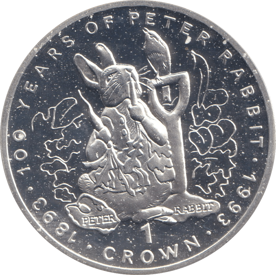 1993 SILVER PROOF ONE CROWN GIBRALTAR PETER RABBIT – Cambridgeshire Coins