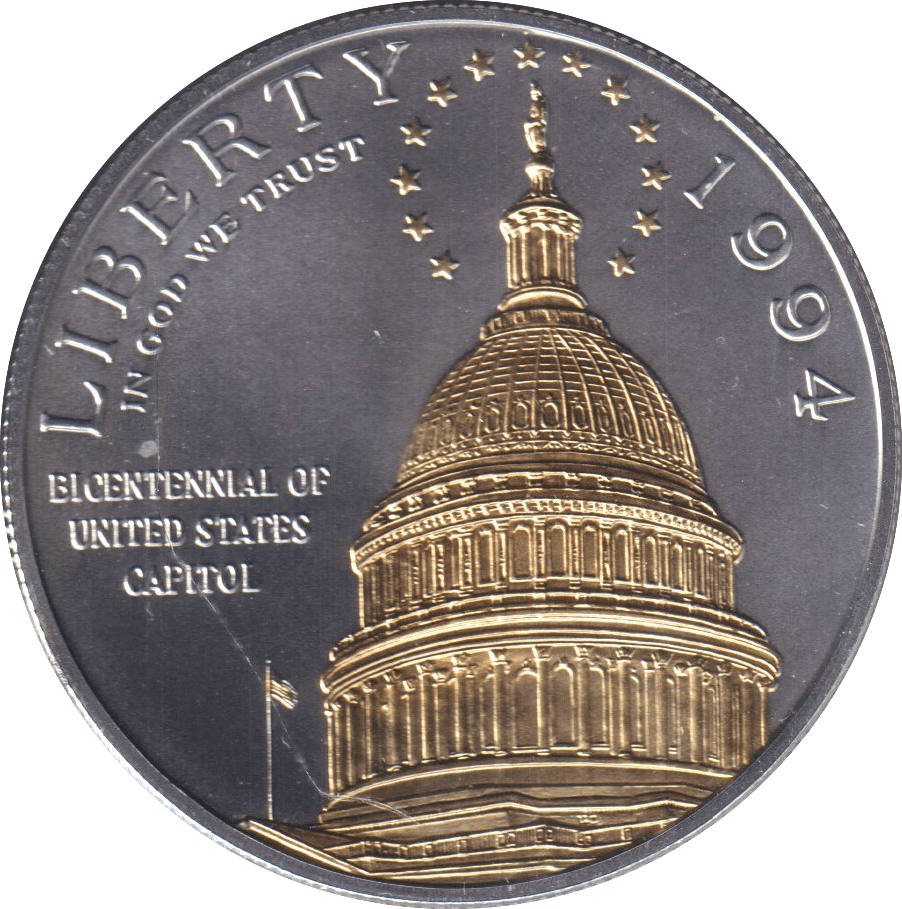 1994 ONE DOLLAR SILVER PROOF USA SILVER WORLD COINS Cambridgeshire ...