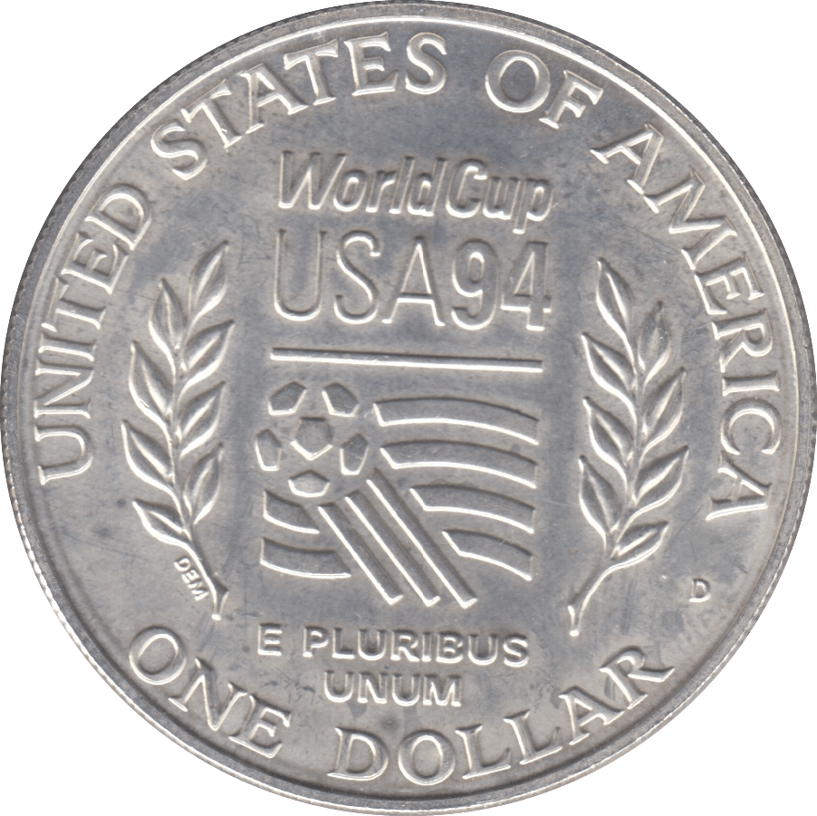 1994 SILVER WORLD CUP ONE DOLLAR USA SILVER WORLD COINS Cambridgeshire ...