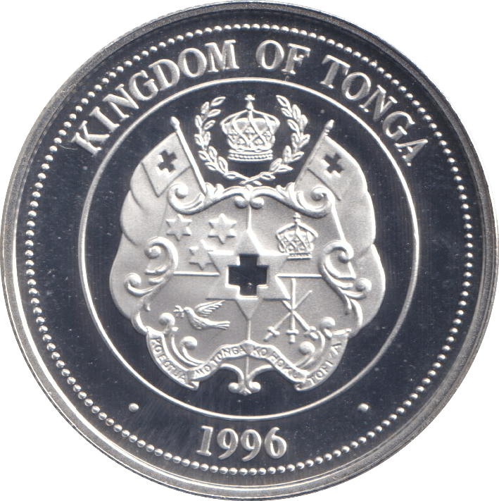 1996 50 CENTS SILVER PROOF KINGDOM OF TONGA WORLD COINS Cambridgeshire ...