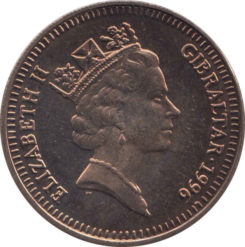 1996 GIBRALTAR £5 COMMEMORATIVE COIN 70TH BIRTHDAY WORLD COINS ...