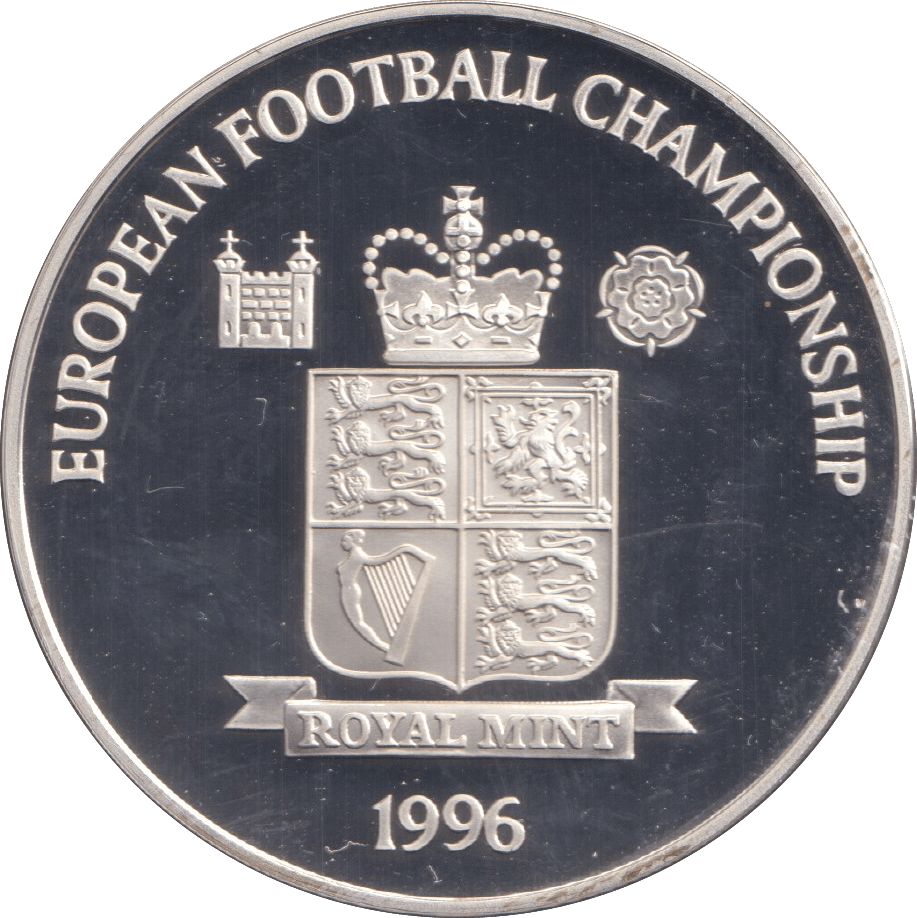 1996 SILVER PROOF EUROPEAN CHAMPIONS ITALY ROYAL MINT EUROPEAN FOOTBALL ...