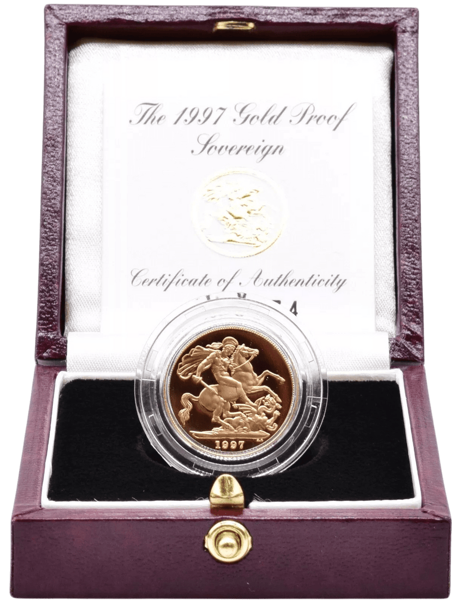 1997 GOLD PROOF SOVEREIGN BOXED GOLD PROOF SOVEREIGNS Cambridgeshire ...