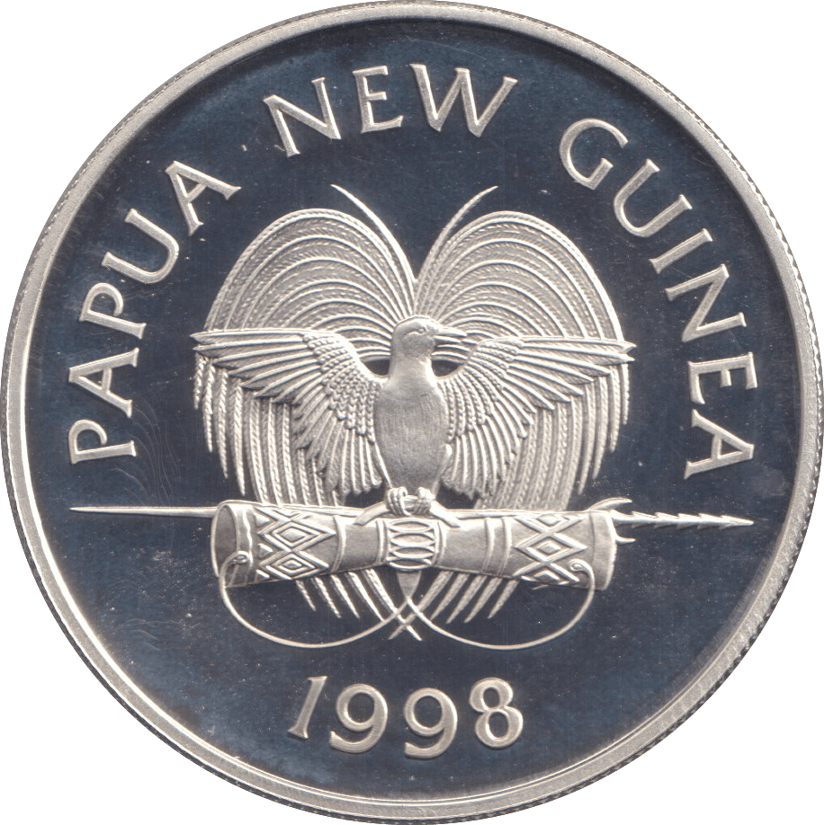 1998 SILVER PROOF 5 KINA INVESTITURE OF PRINCE CHARLES SILVER WORLD ...