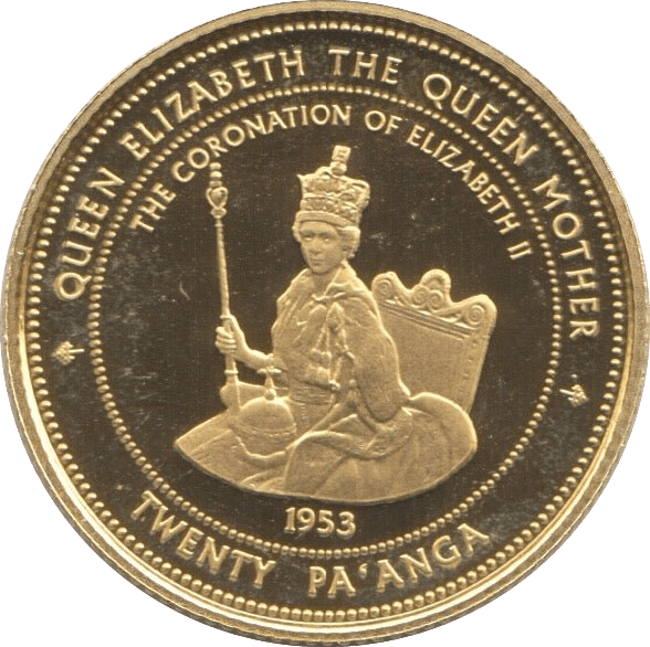 1999 GOLD 20 PROOF PAANGA TONGA Gold World Coins Cambridgeshire Coins ...