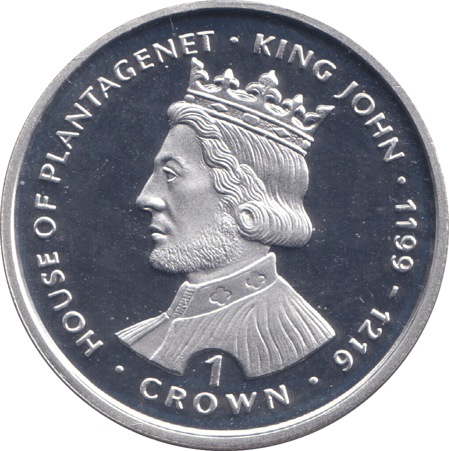 1999 SILVER PROOF ONE CROWN KING JOHN – Cambridgeshire Coins