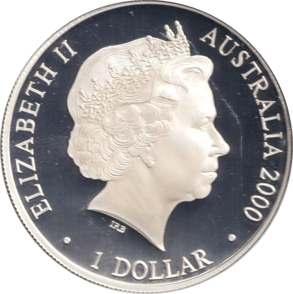 2000 ONE DOLLAR SILVER PROOF CARTWHEEL PENNY SILVER WORLD COINS ...