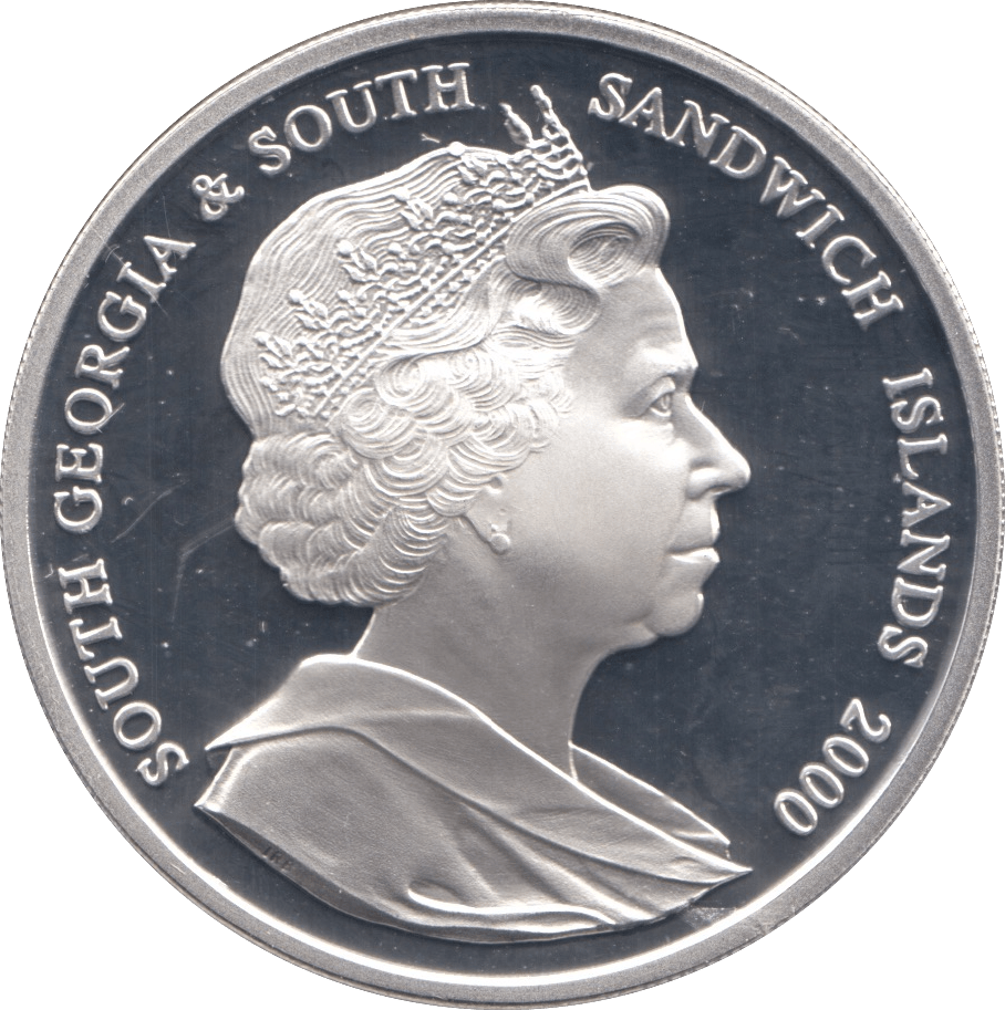 2000 SILVER PROOF £2 COMMEMORATIVE COIN QUEEN MOTHER SANDWICH ISLANDS ...