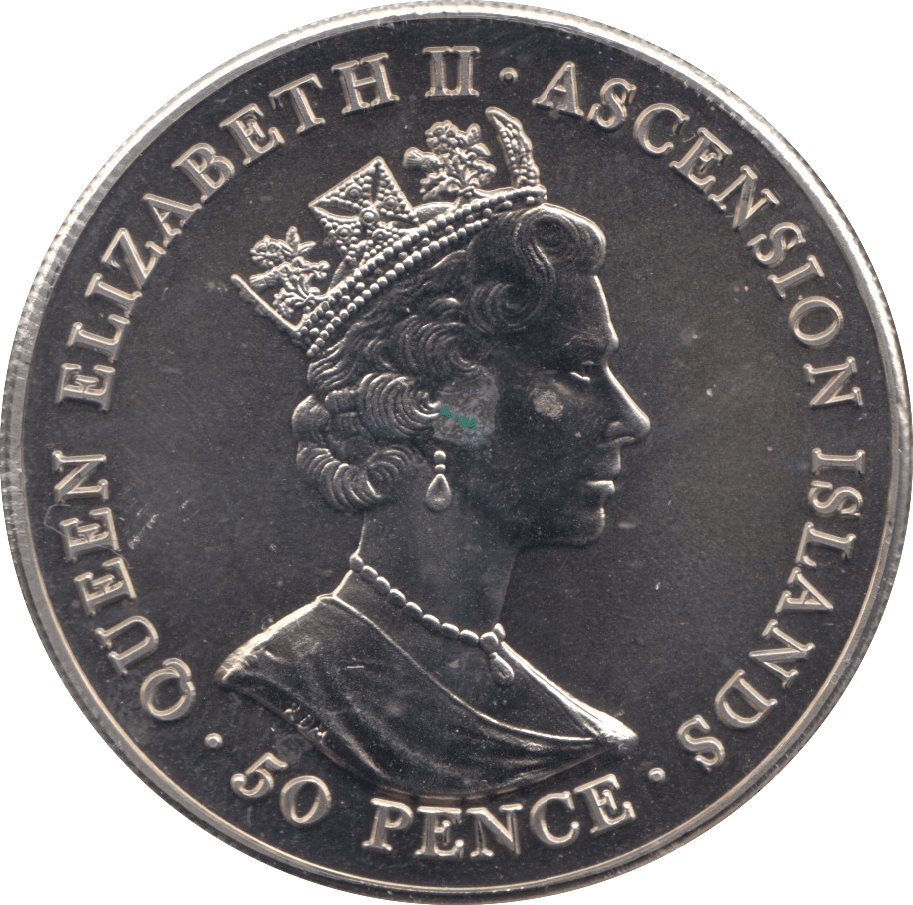 2001 FIFTY PENCE ASCENSION ISLANDS F609 WORLD COINS Cambridgeshire ...