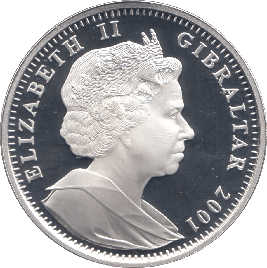 2001 SILVER PROOF ONE CROWN THE VICTORIAN AGE GIBRALTAR SILVER WORLD ...