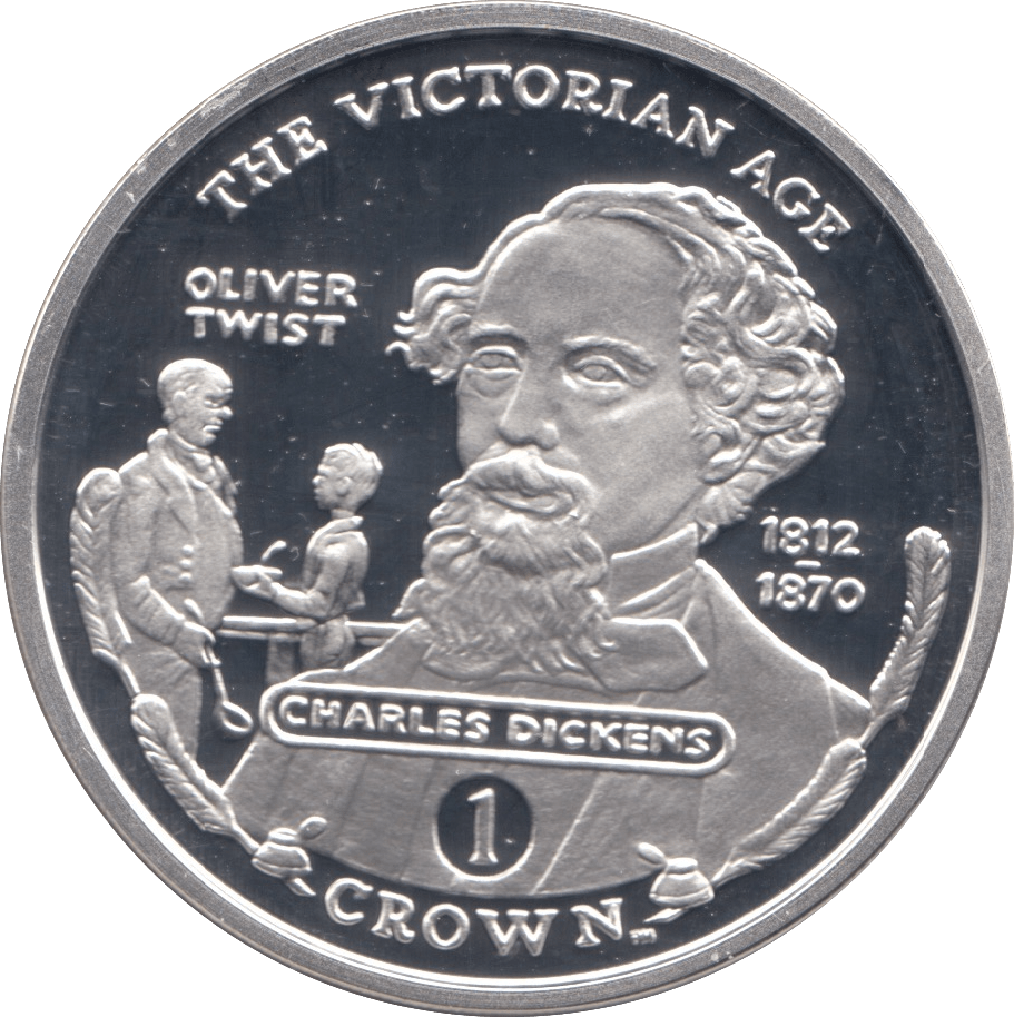 2001 SILVER PROOF ONE CROWN THE VICTORIAN AGE GIBRALTAR SILVER WORLD ...