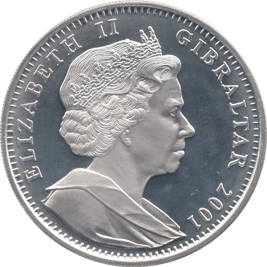 2001 SILVER PROOF ONE CROWN THE VICTORIAN AGE GIBRALTAR SILVER WORLD ...