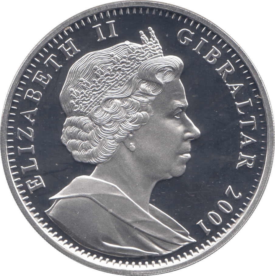 2001 SILVER PROOF ONE CROWN THE VICTORIAN AGE GIBRALTAR SILVER WORLD ...