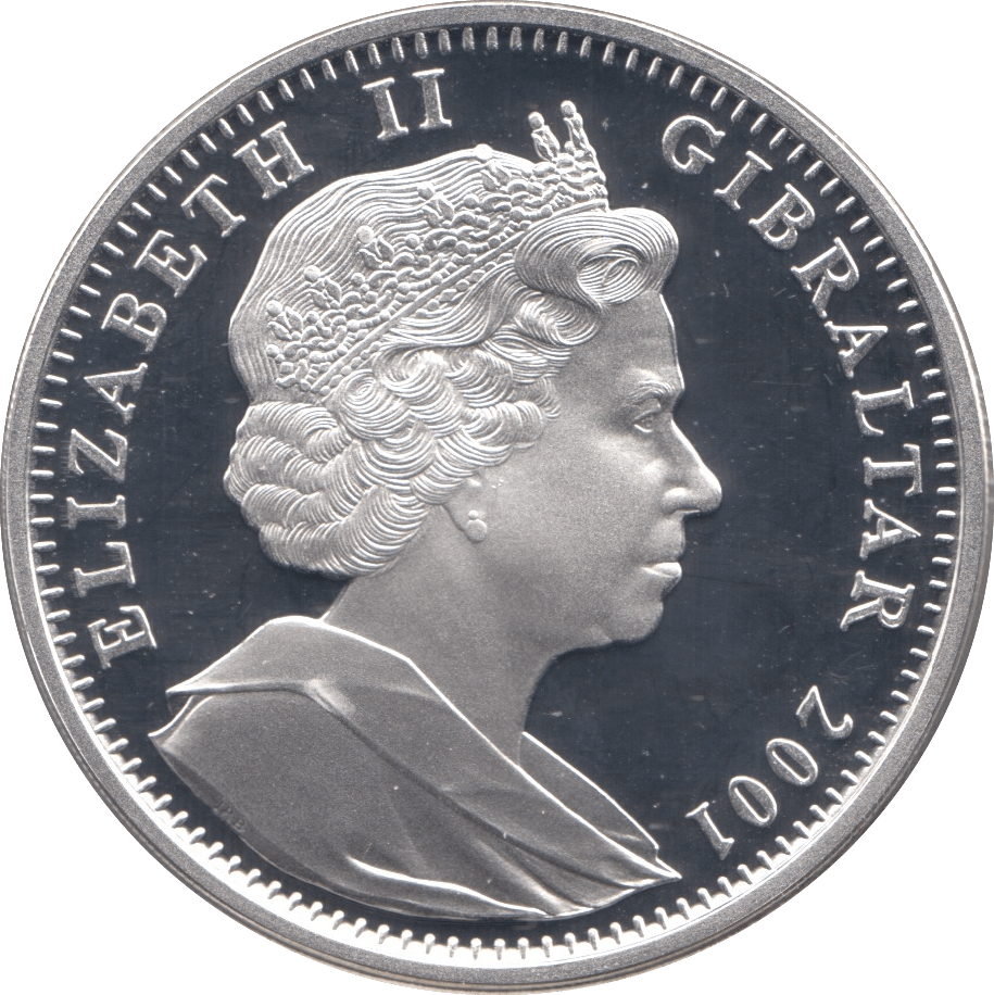 2001 SILVER PROOF ONE CROWN THE VICTORIAN AGE GIBRALTAR SILVER WORLD ...