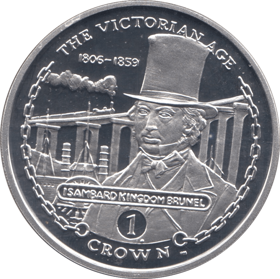 2001 SILVER PROOF ONE CROWN THE VICTORIAN AGE GIBRALTAR SILVER WORLD ...