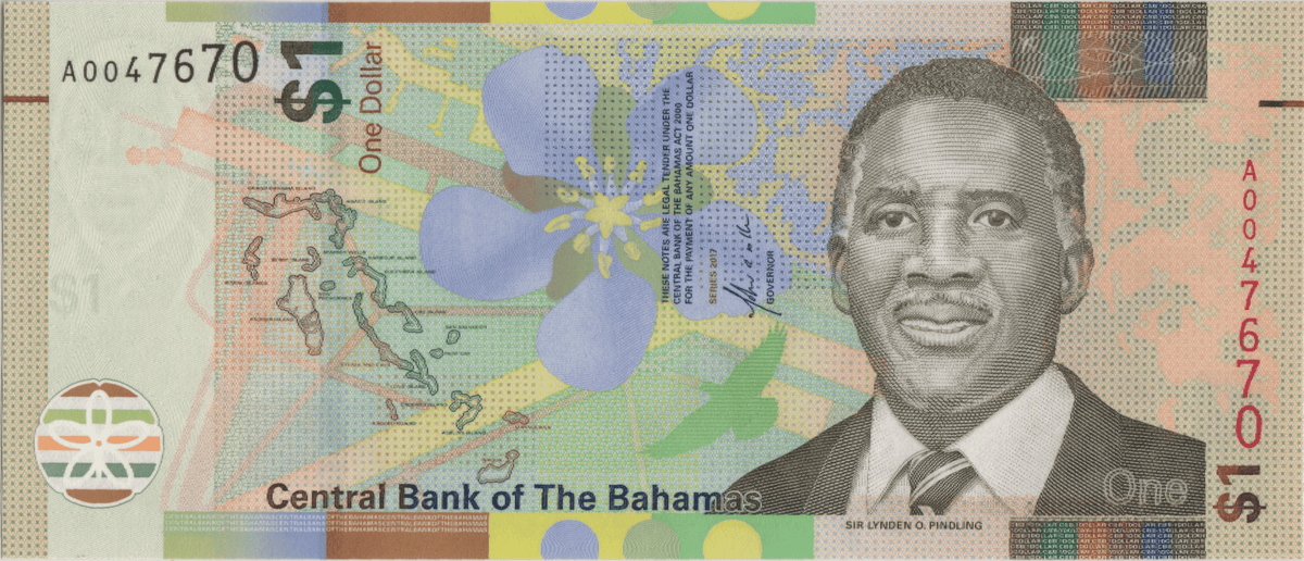 2002 ONE DOLLAR BANKNOTE BAHAMAS REF 956 World Banknotes Cambridgeshire ...