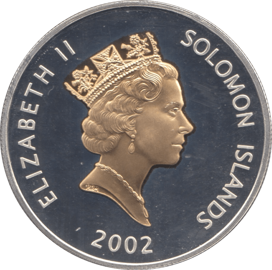 2002 SILVER PROOF FIVE DOLLARS SOLOMON ISLANDS SILVER WORLD COINS ...