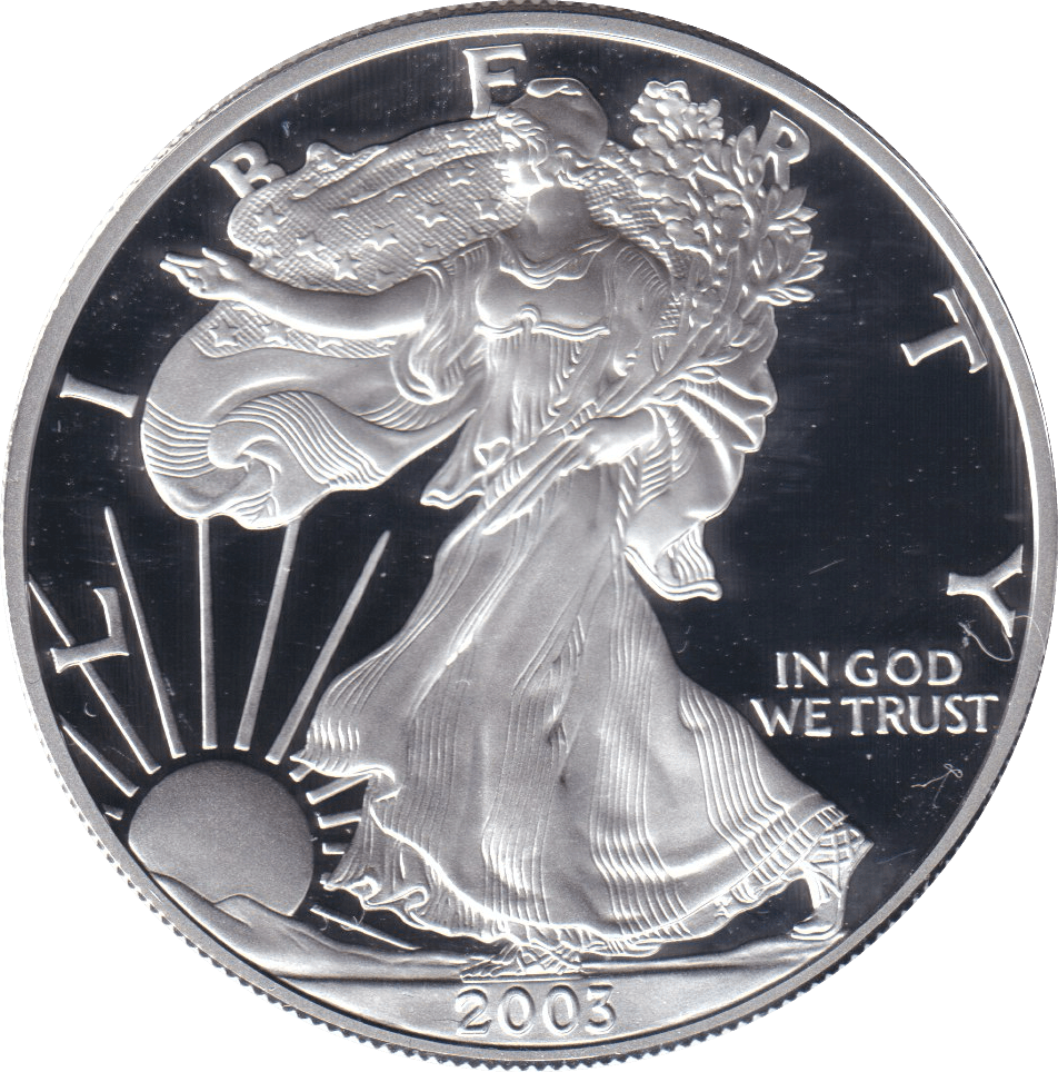 2003 SILVER PROOF LIBERTY DOLLAR USA – Cambridgeshire Coins