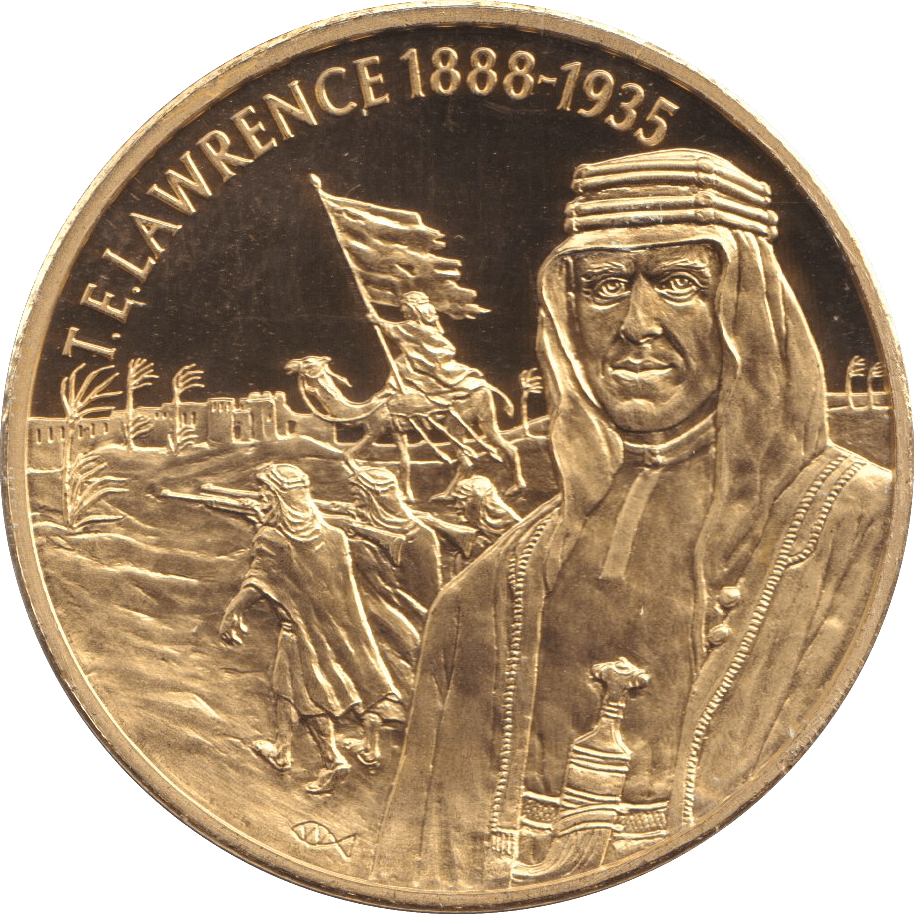 2004 GOLD PLATED 2 DOLLAR EAST CARIBBEAN STATES T.E. LAWRENCE ...