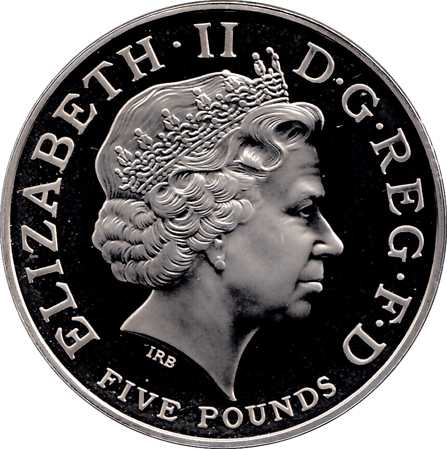 2005 FIVE POUNDS SILVER PROOF TRAFALGAR SILVER WORLD COINS ...
