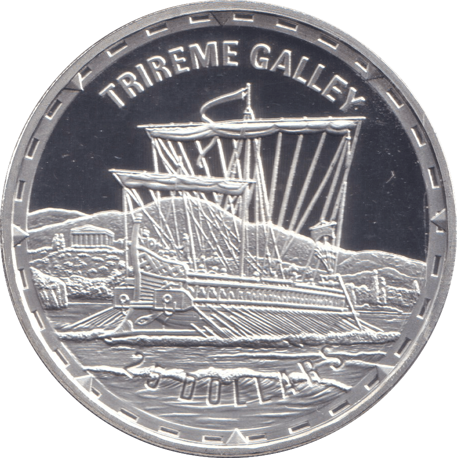 2005 SILVER PROOF 25 DOLLAR TRIREME GALLEY – Cambridgeshire Coins