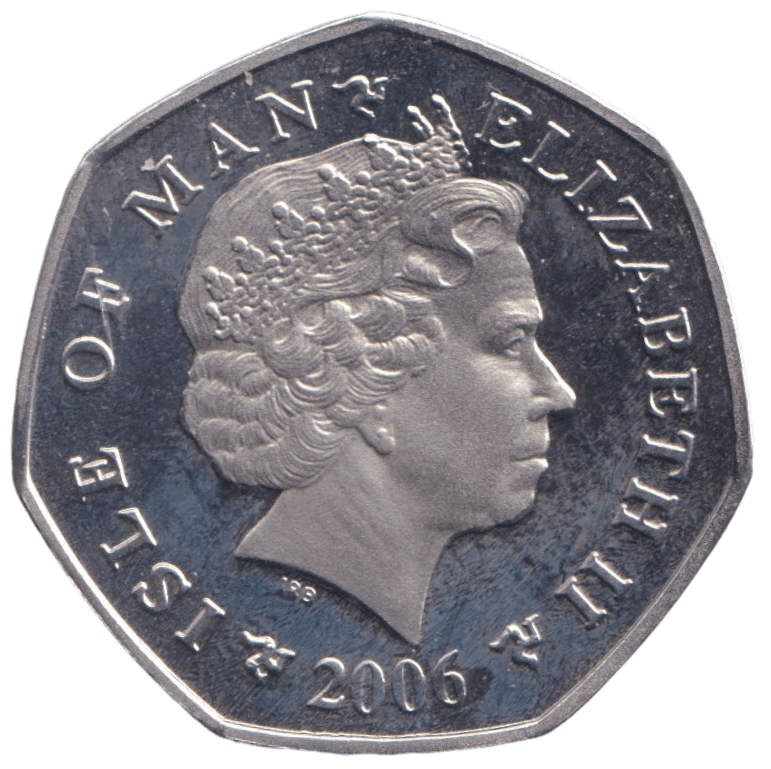 2006 CHRISTMAS 50P TWO TURTLEDOVES COLOURISED ISLE OF MAN ( BUNC ...
