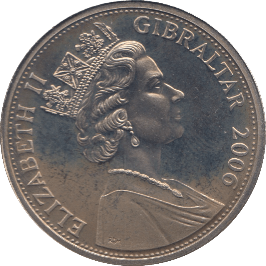 2006 ONE CROWN GIBRALTAR F495 WORLD COINS Cambridgeshire Coins ...