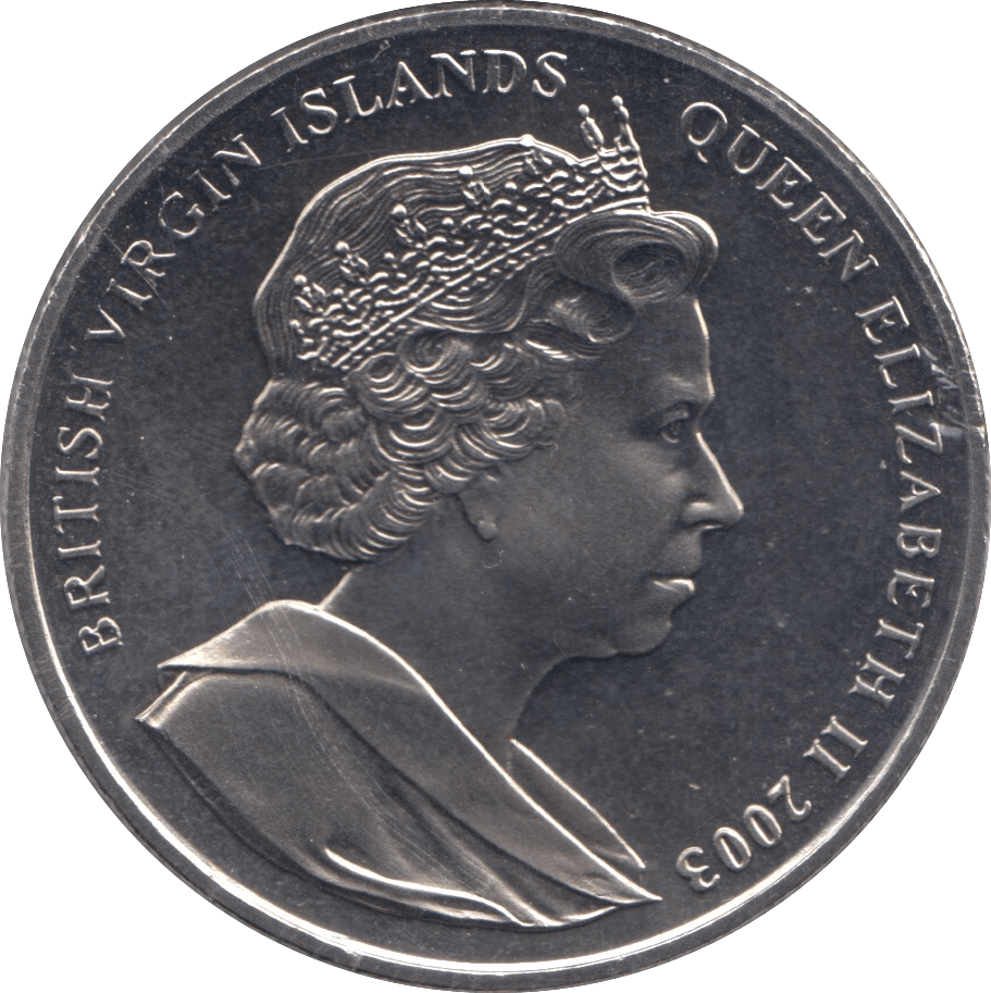 2007 ELIZABETH AND PHILIP $1 BRITISH VIRGIN ISLANDS F273 WORLD COINS ...