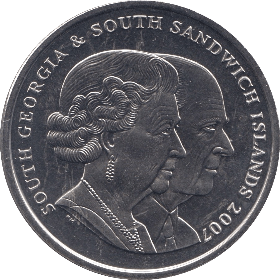 2007 TWO POUNDS SOUTH GEORGIA AND SOUTH SANDWICH ISLANDS £2 BU ...