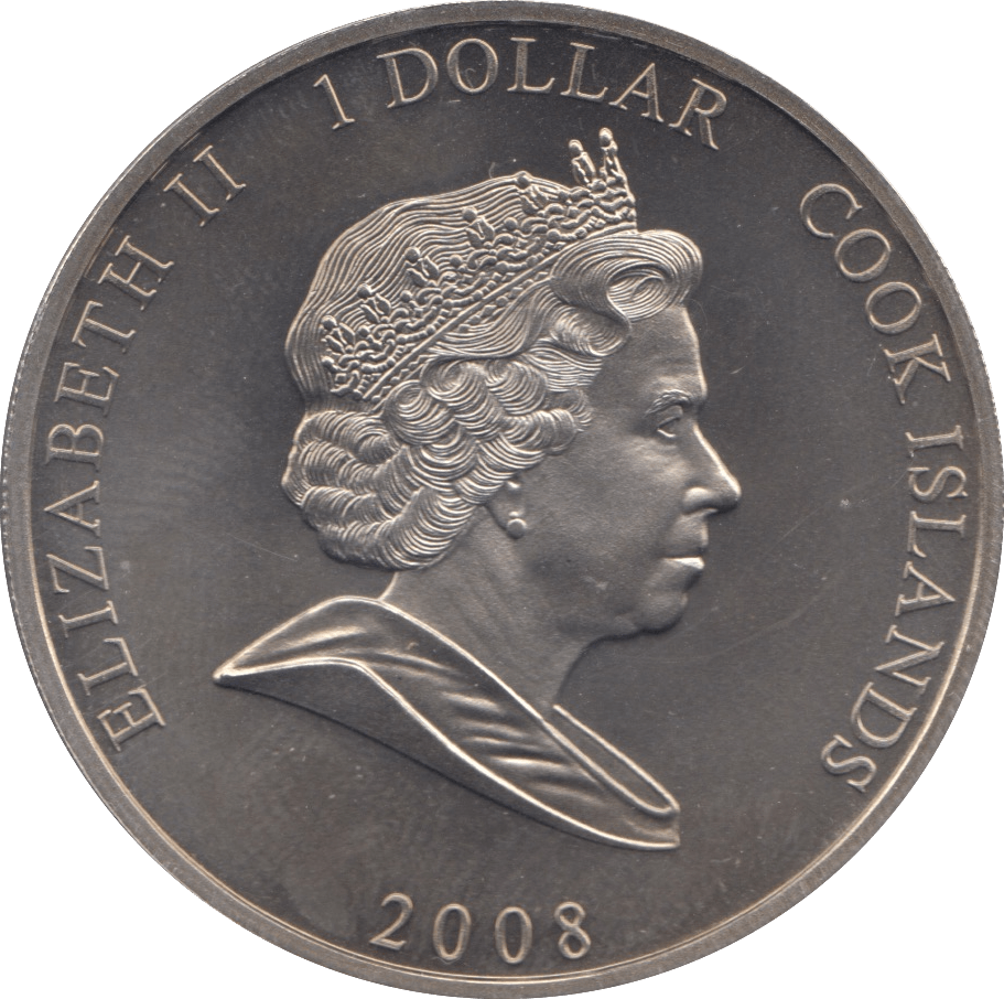 2008 ONE DOLLAR COOK ISLANDS F440 WORLD COINS Cambridgeshire Coins ...