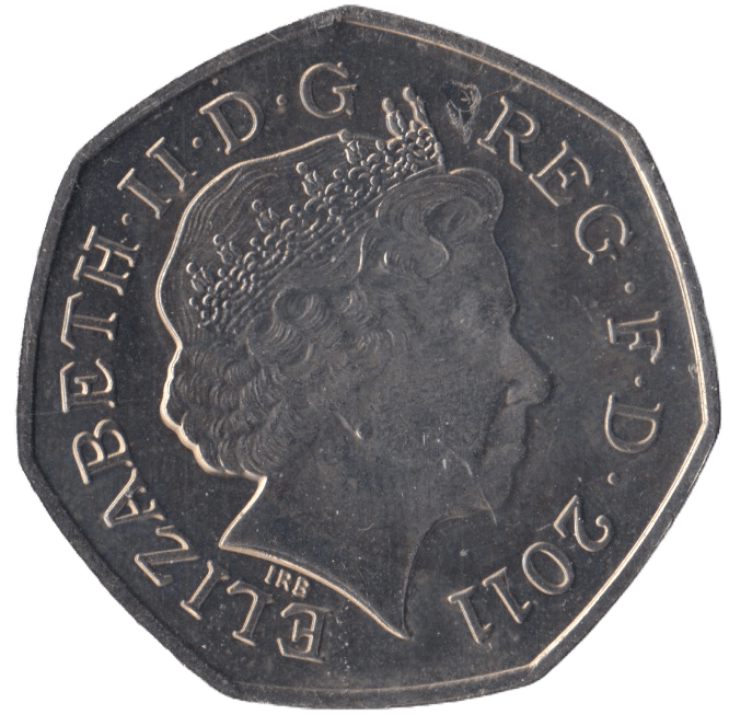2011 BRILLIANT UNCIRCULATED LONDON OLYMPIC 2012 50p GYMNASTICS 50p BU ...
