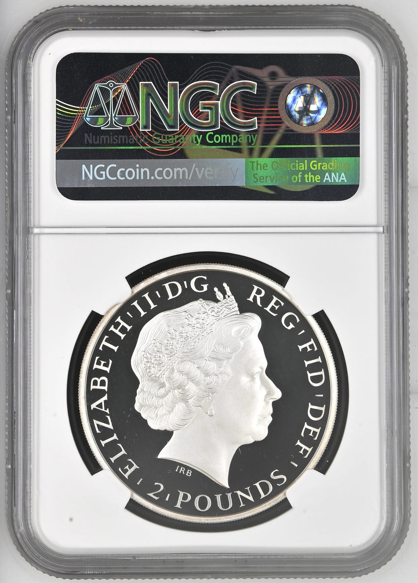 2014 SILVER PROOF QUEEN ANNE 300TH ANNIVERSARY £5 ( NGC PF69 ULTRA ...