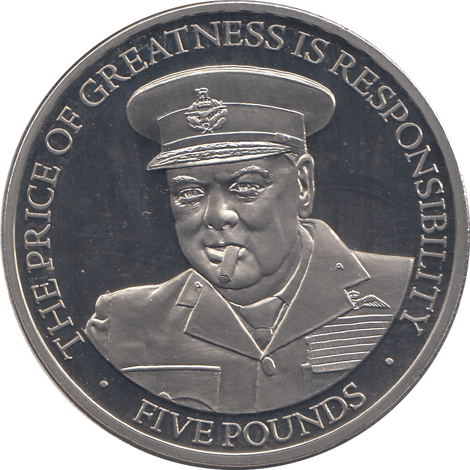 2015 FIVE POUNDS WINSTON CHURCHILL BAILIWICK OF GUERNSEY ( PROOF ...