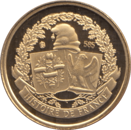 2015 HISTORY OF FRANCE COMMEMORATIVE 0.5g 14 CARAT GOLD COIN Gold World ...