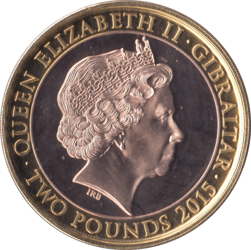 2015 TWO POUNDS SIR WINSTON CHURCHILL GIBRALTAR WORLD COINS ...