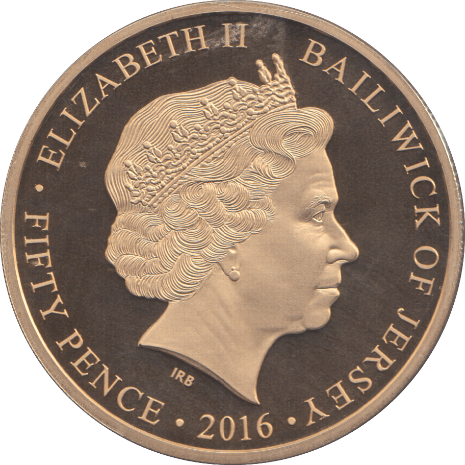 2016 FIFTY PENCE BU BAILIWICK OF JERSEY WHAT PASSING BELLS FOR THESE ...