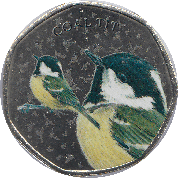 2021 50P SHAPED MEDALLION COAL TIT WORLD COINS Cambridgeshire Coins ...