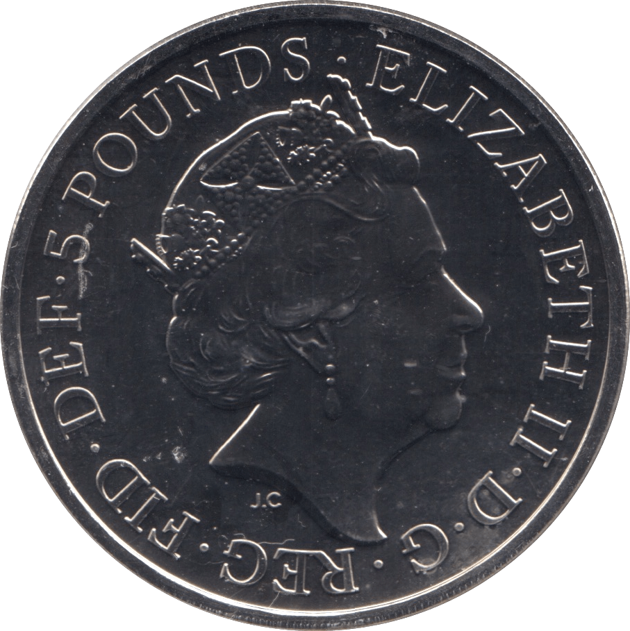 2021 BRILLIANT UNCIRCULATED £5 QUEENS BEASTS COMPLETER MEDALLION BU £5 ...