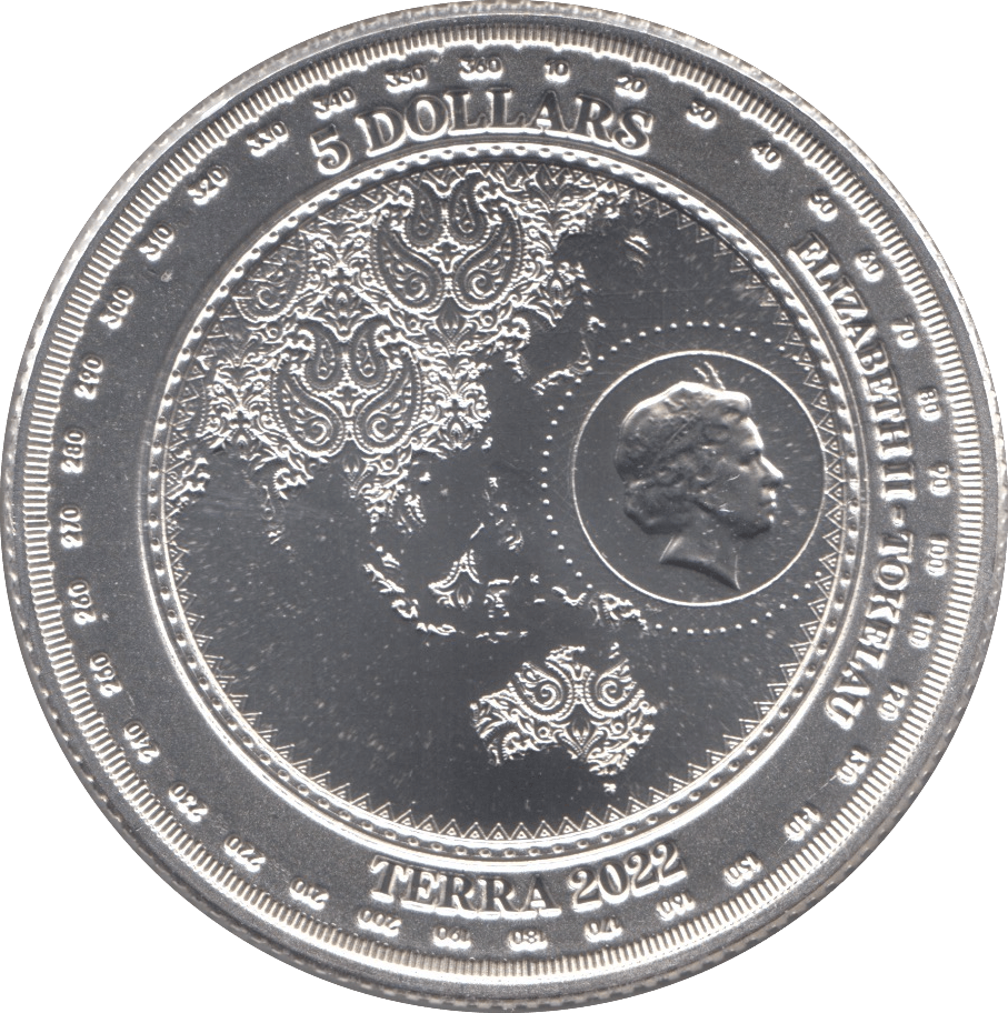 2022 9999 SILVER PROOF FIVE DOLLARS TOKELAU SILVER WORLD COINS ...