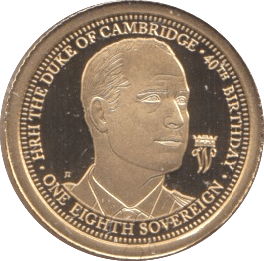 2022 GOLD PROOF PRINCE WILLIAM 40TH BIRTHDAY 1/8TH SOVEREIGN ASCENSION ...