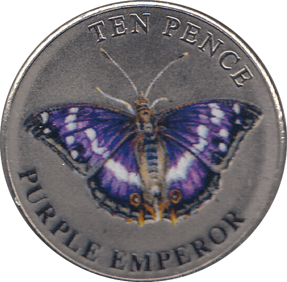 2022 TEN PENCE WILDLIFE COLLECTION PURPLE EMPEROR WORLD COINS ...