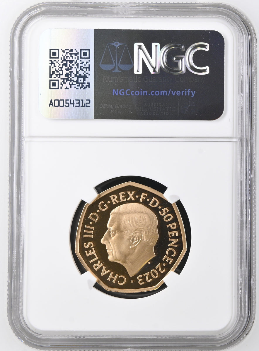 2023 GOLD PROOF 50P DUMBLEDORE PHILOSOPHER'S STONE PF70 ULTRA CAMEO NGC ...