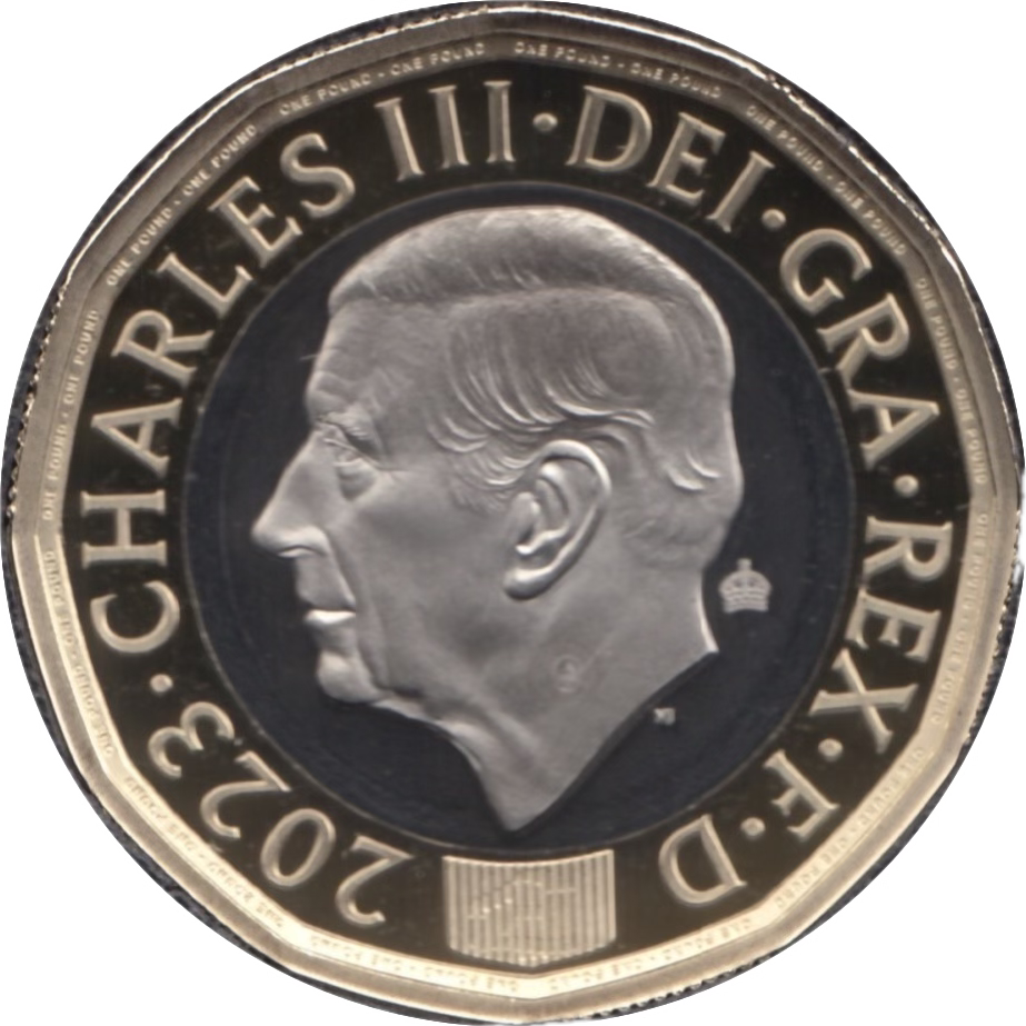NEW KING CHARLES 2023 ONE POUND PROOF £1 Proof Cambridgeshire Coins ...
