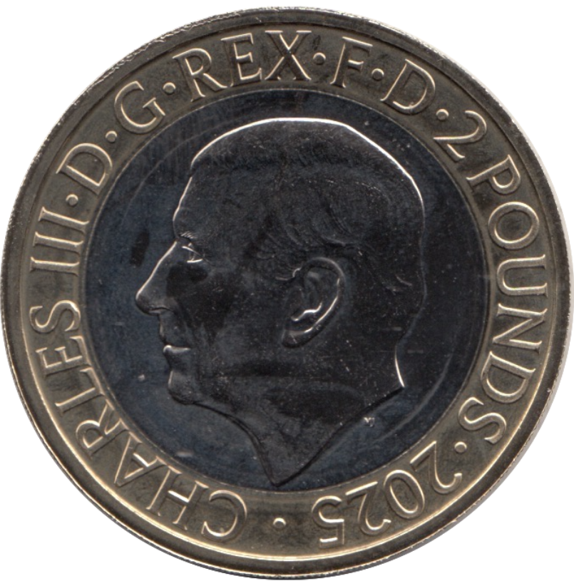 2025 TWO POUNDS BRILLIANT UNCIRCULATED RAILWAY 200 YEARS COMMEMORATIVE ...