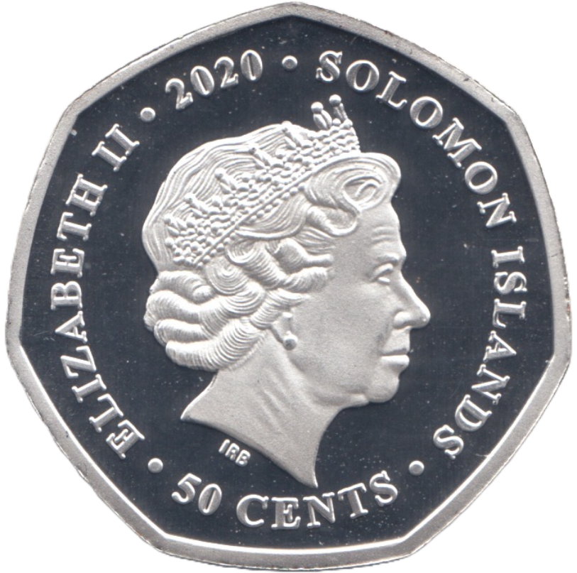 2020 SILVER PLATED PROOF 50 CENT SOLOMON ISLANDS SILVER WORLD COINS ...
