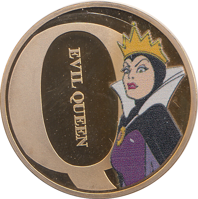 2021 DISNEY GOLD PLATED EVIL QUEEN TOKEN ( PROOF ) – Cambridgeshire Coins
