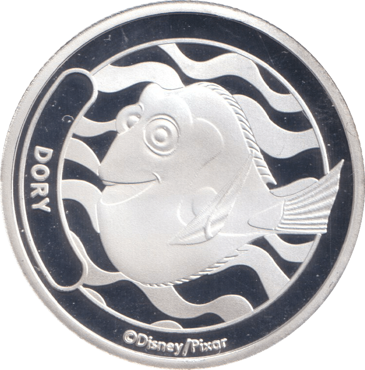 2021 DISNEY SILVER PLATED DORY TOKEN ( PROOF ) – Cambridgeshire Coins