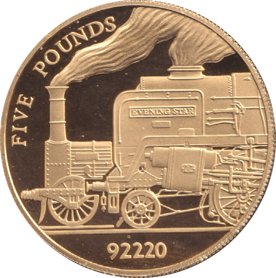 FIVE POUNDS SILVER PROOF 2006 JERSEY TRAIN COINS EVENING STAR Silver ...