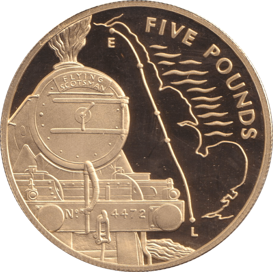 FIVE POUNDS SILVER PROOF 2006 JERSEY TRAIN COINS FLYING SCOTSMAN Silver ...
